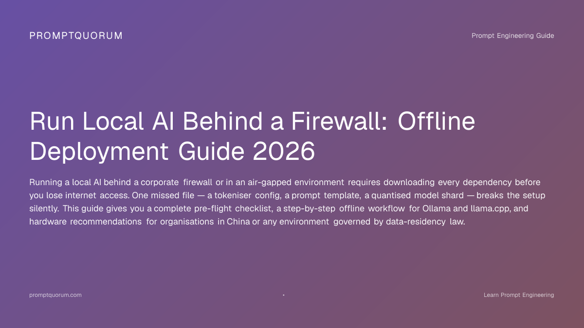 Local Ai Behind Firewall 2026 Offline Setup Guide